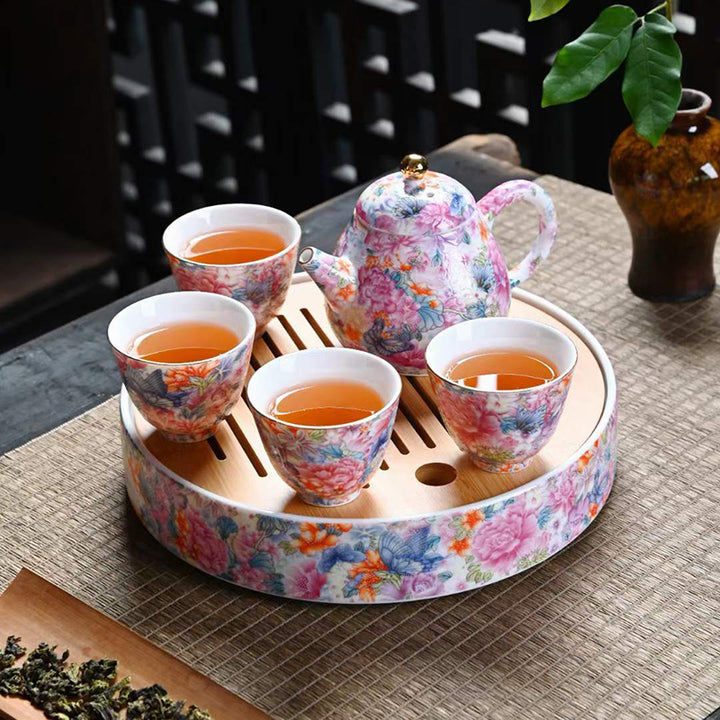 Mutton Fat Jade Tea Sets