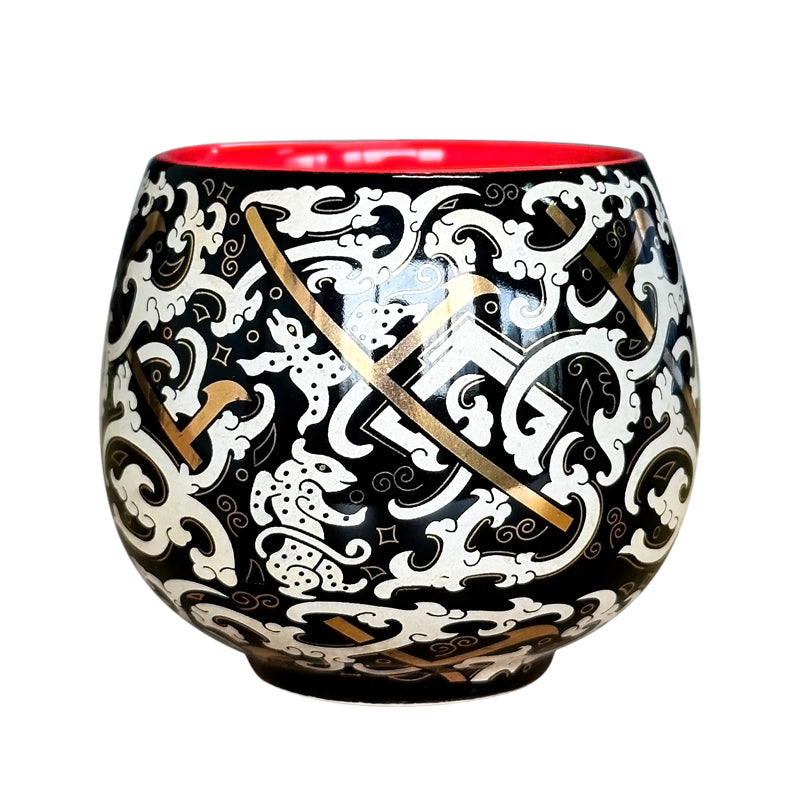 Courtly Totem Mutton Fat Jade Tea Cups